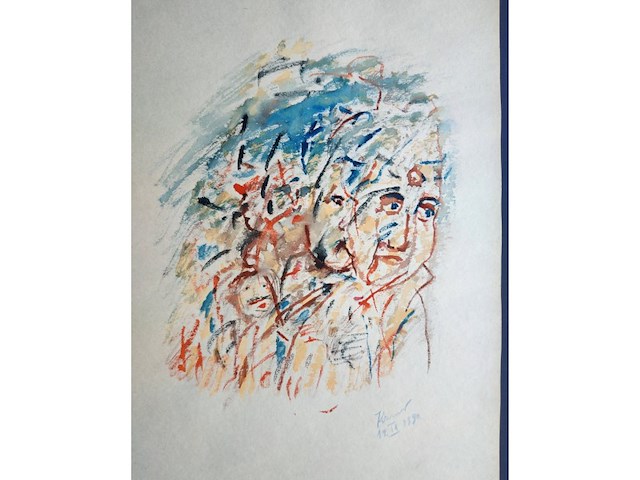 pastel/akvarel - 1990 kazimir? 42 x 30
