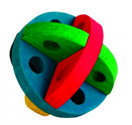 Lopta za igru i poslastice za glodare, drvo , 8,5 cm