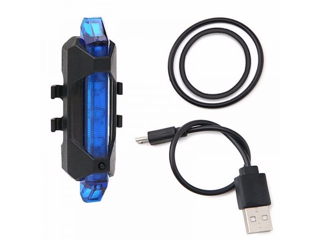 Svetlo za bicikl punjivo USB PLAVO