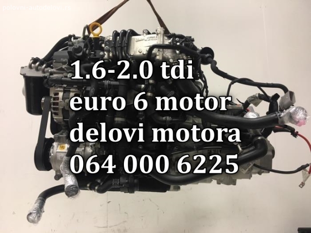 Motor 1.6 tdi EURO 6 kompletan delovi škoda fabia,roomster