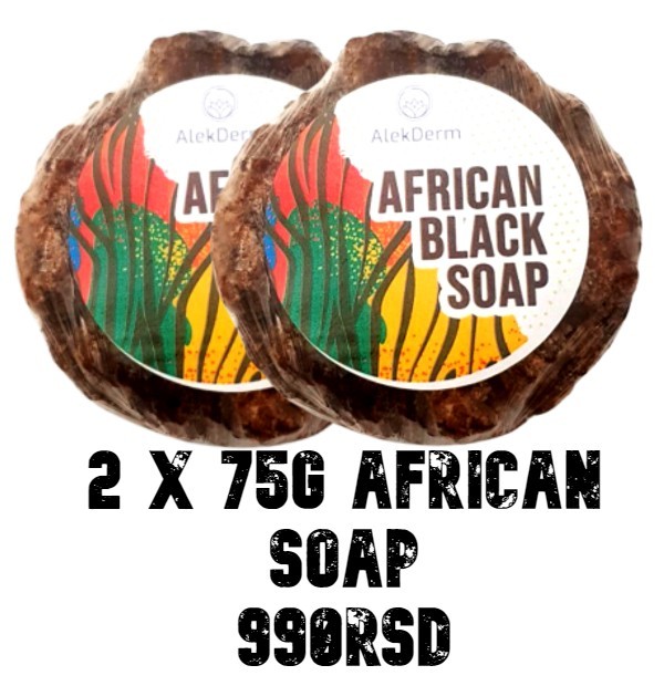 Original “African Black Soap” – Afrički crni sapun 2x75g