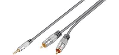 KABEL 2RCA + 3,5STEREO POZLATA 10met