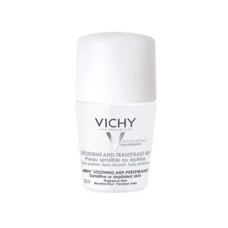 VICHY DÉODORANT Roll-on dezodorans za regulaciju znojenja do 48h za osetljivu i depiliranu kožu 50ml