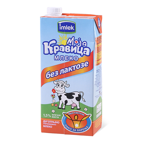 Mleko bez laktoze 1l 1.5%mm paket