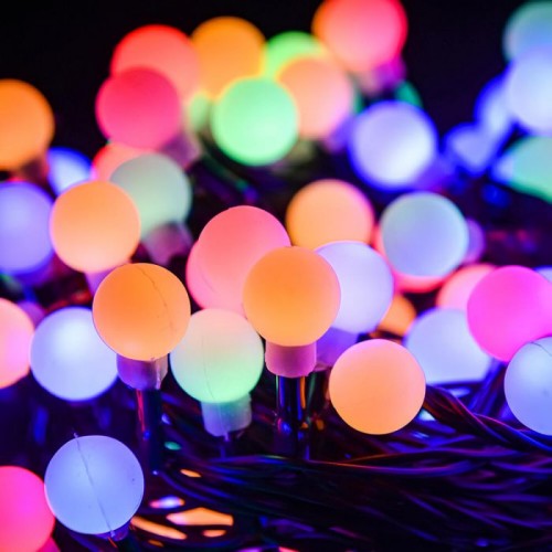 Novogodišnje lampice LED biserni niz 180 sijalica multi