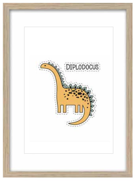 SLIKA KIDS 27x37 sa ramom - TOIR28237 - Diplodocus