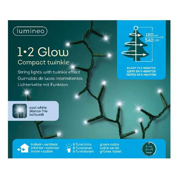 Novogodišnje LED sijalice za jelku 180cm 540L Hladno bela 1-2 Glow
Novogodišnje LED sijalice za jelku 180cm 540L Hladno bela 1-2 Glow