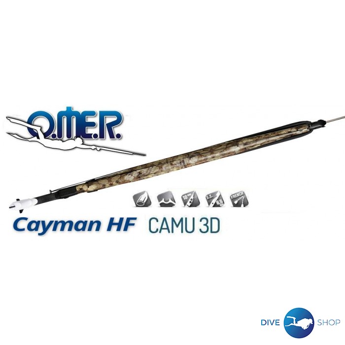 Puška za podvodni ribolov Omer Cayman HF. camu 3d . 100cm