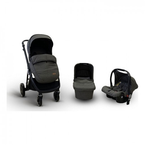 Kolica Baby Bear Origin - Urban Life 3U1 - Dark Grey