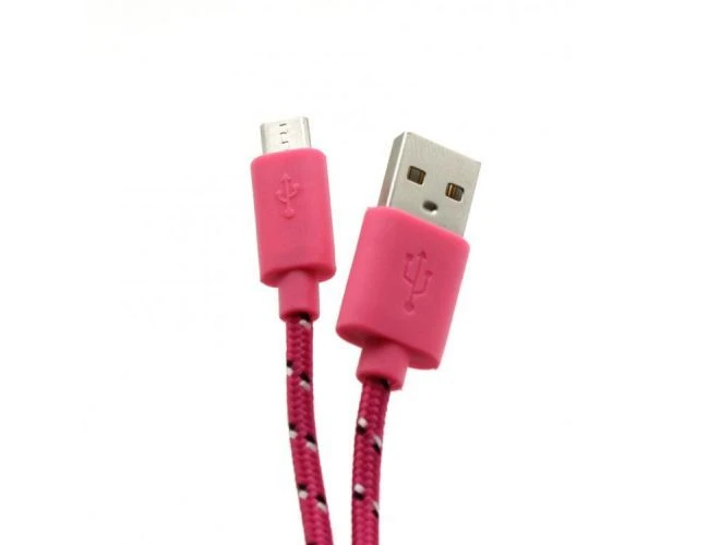 S-BOX pink kabl za punjač USB A (muški) na micro USB (muški) 1m