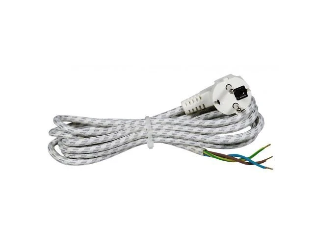 Commel (c0339) priključni kabl za peglu 6A 250V 3m sivo beli