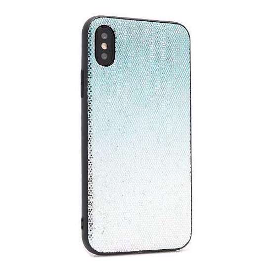 Futrola Glittering New za Iphone X tirkizno-srebrna