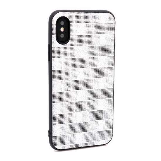 Futrola Glitter Plaid za Iphone X/XS srebrna