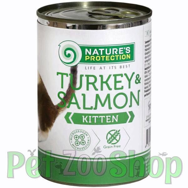 Nature’s Protection Konzerva Hrana za mačiće,ćuretina losos 400g
