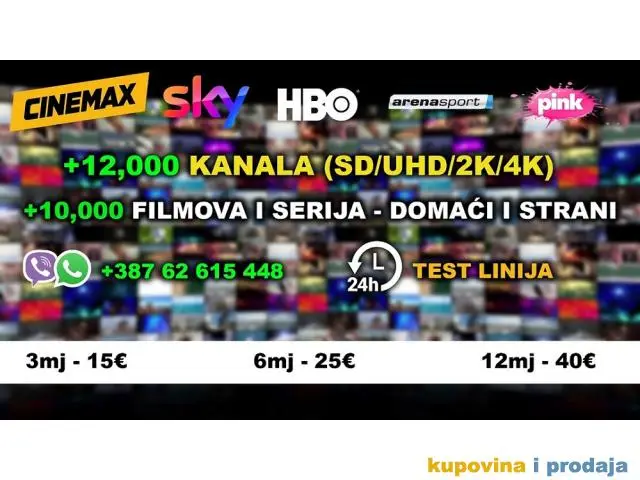 IPTV Premium - 12000 Kanala + Videoteka