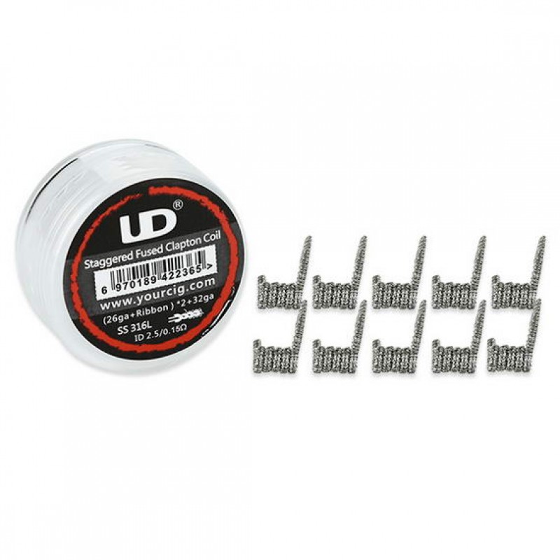 UD Staggered Fused Clapton SS316L (10kom)