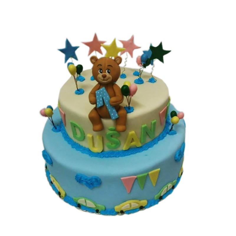 Rodjendanska torta za decake sa medvedicem model 102