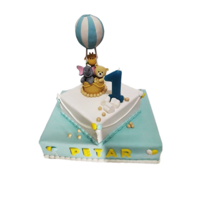 Rodjendanska torta zivotinje u balonu model 157