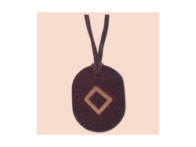Kožna ogrlica runa amulet Ingwaz - Inguz