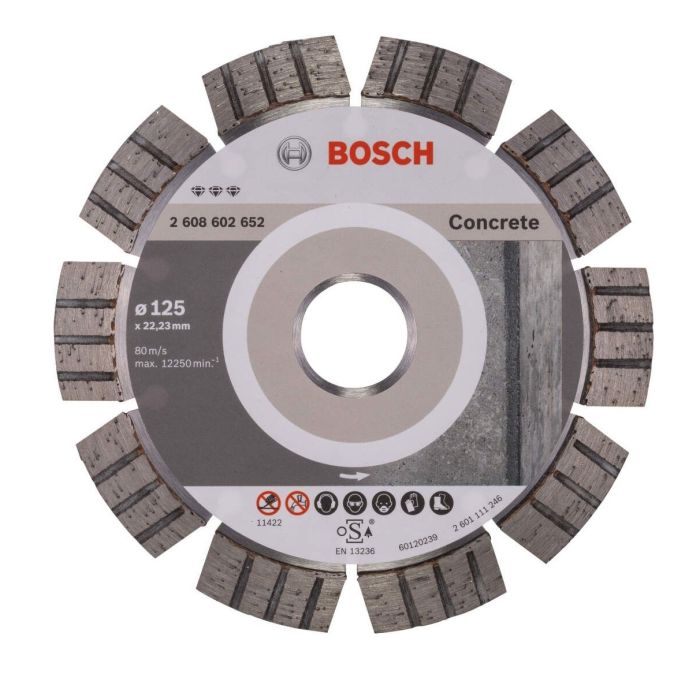 Bosch dijamantska rezna ploča Best for Concrete 125 x 22,23 x 2,2 x 12 mm