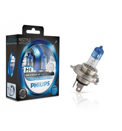 Auto sijalice Philips H4 12V 60/55W P43t – COLOR VISION BLUE