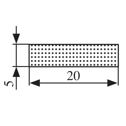 Gumeni profil sunđerasti 20×5 – M211000300