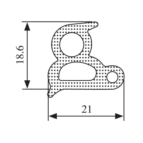Gumeni profil sunđerasti 21×18,6 – M213010000