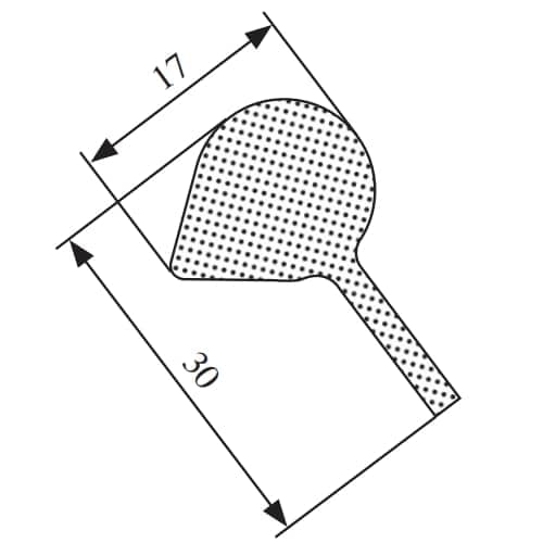 Gumeni profil sunđerasti 30×17 – M213001100