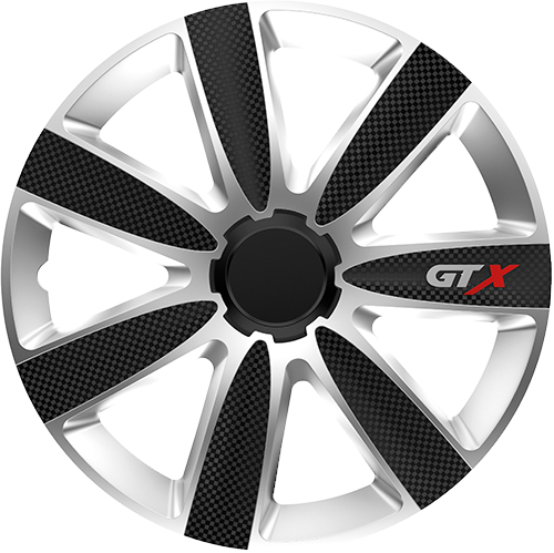 Ratkapne 14″ GTX Carbon Black & Silver (ABS)