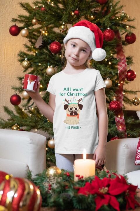 Majice za devojčice – All I want for christmas is food