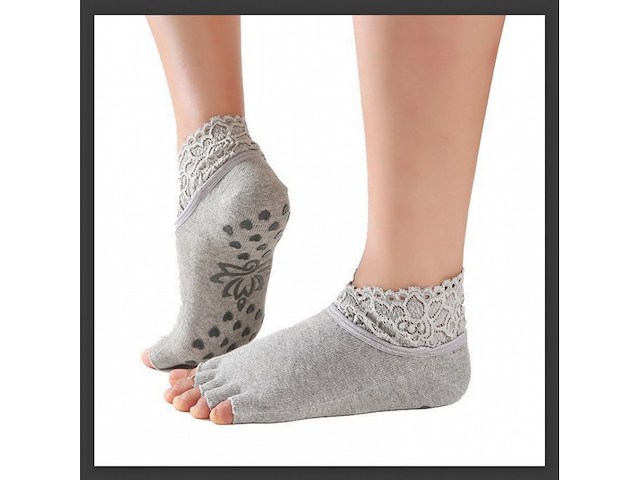 Čarape Sokne Bez Prstiju Protiv Klizanja -Yoga, Pilates