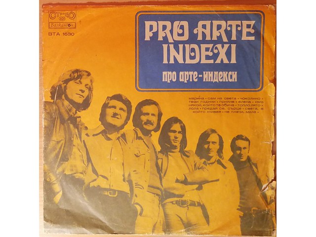 LP PRO ARTE - INDEXI (1974) black label