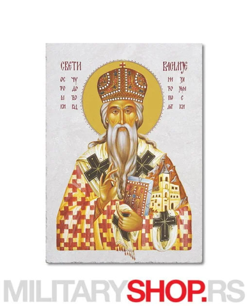 Sveti Vasilije Ostroški ikona na kamenu