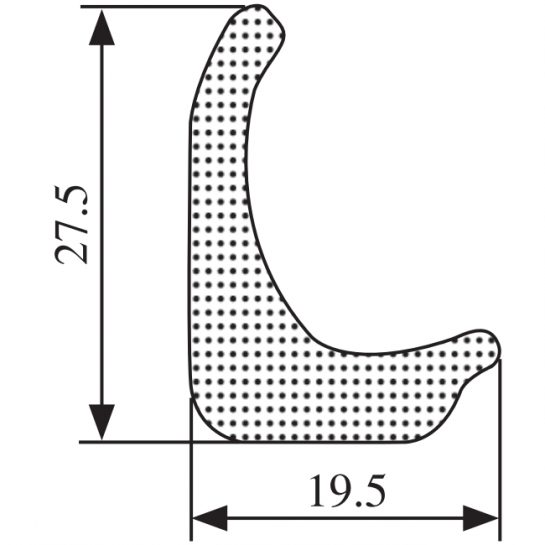 Gumeni profil sunđerasti 27,5×19,5 – M213003700