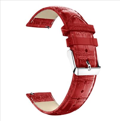 Crvena kožna narukvica za Samsung Huawei smart sat