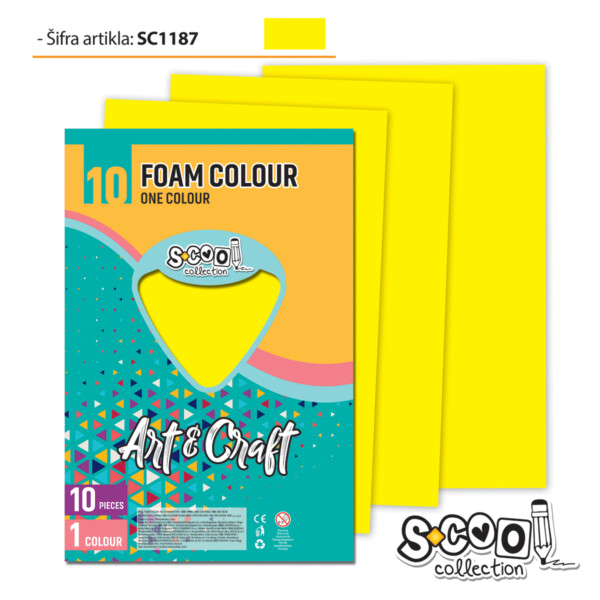 Art&Craft Eva foam classic A4 SC1187 yellow