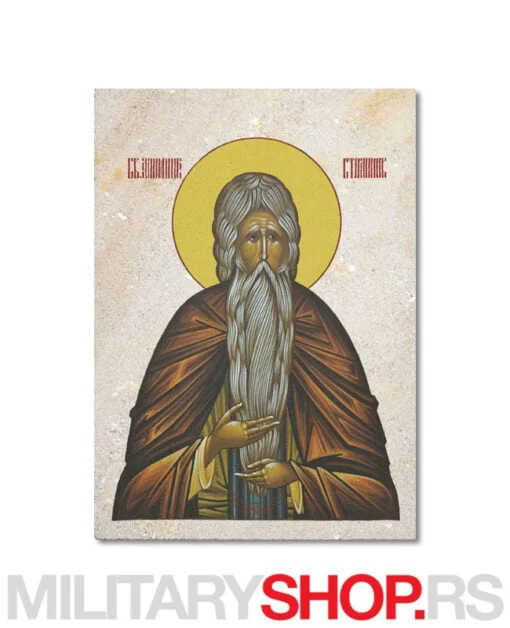 Sveti Alimpije Stolpnik ikona na kamenu
