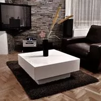 Klub Sto Maxx 65 x 65 x 35 cm Sa Jednom Fiokom White