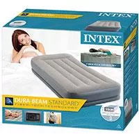 Intex 64116 Dura-Beam Mid-Rise Krevet Na Naduvavanje 99x191x30 cm Sa Električnom Pumpom i Uzglavljem