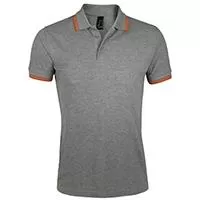 Polo majica za muškarce veličina XL Sols Pasadena Melange Grey/Orange 00577