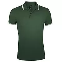 Polo majica za muškarce veličina 3XL Sols Pasadena Forest Green/White 00577