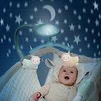 InGenuity by Bright Starts Kolevka - ležaljka za bebe sa projektorom, muzikom i vibracijom Moonlight In Lullaby Lamb