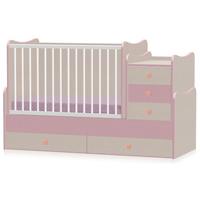Lorelli Drveni krevetac za bebu Maxi Plus Oak Pink
