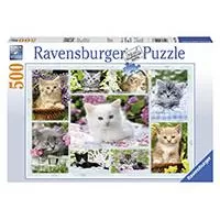 Ravensburger puzzle Životinje - Mace - Animal Kingdom Collection - Kittens in a Basket 500 delova RA14196