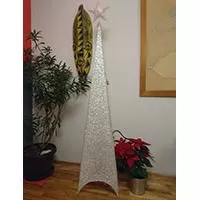 Svetleća Jelka - Piramida - Beli Abažur - Raznobojne Lampice 180 cm