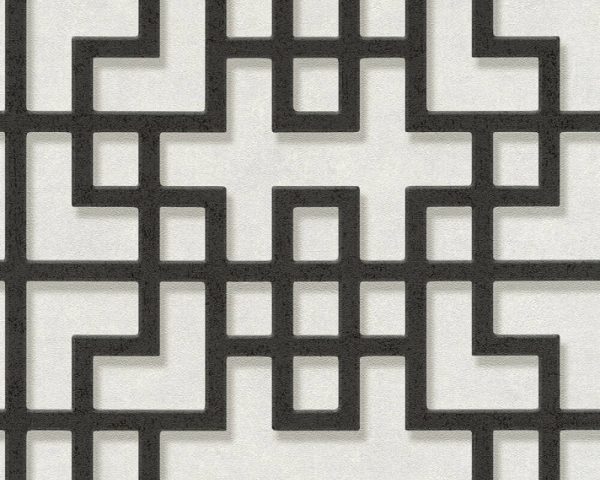 A.S. Création Wallpaper «Graphics, 3D, Black, Grey, White» 374653