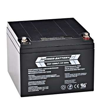 Set baterija od 18 kom., dugog veka, OGIV 12V/26Ah, sa kab.
Type RPower, incl. cable connectors (NLBAV1728), battery set suitable for 2678W/1h 1227W/3h 531W/8h, total weight: 166kg, ventilation r...
