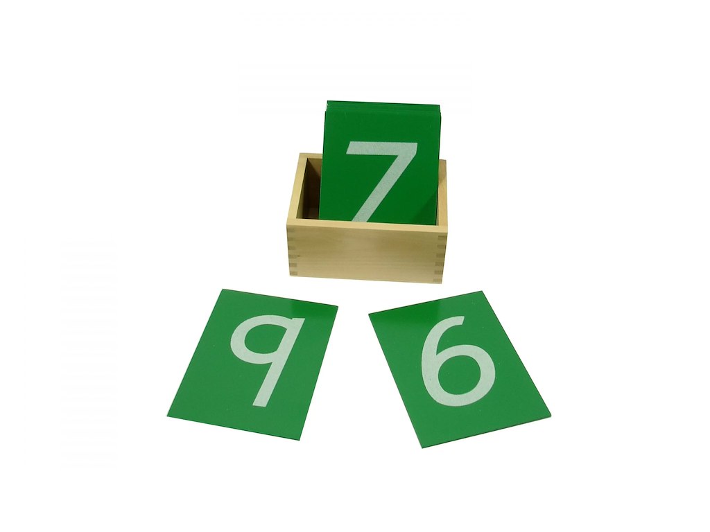 Montesori taktilne kartice sa brojevima na šmirgl papiru
Montesori taktilne kartice sa brojevima na šmirgl papiru