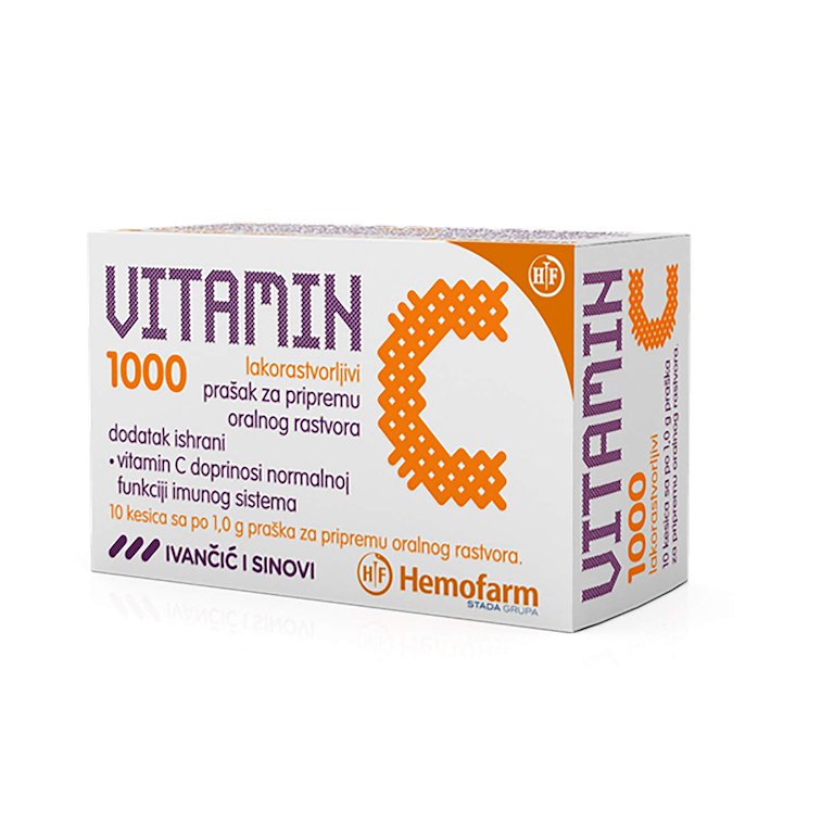 Hemofarm vitamin c 1000mg 10kesica x1g hemofarm