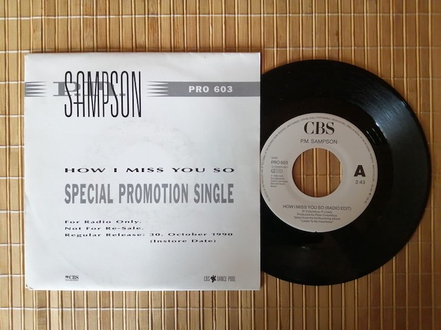 P.M. Sampson – How I Miss You So - PROMO SINGL